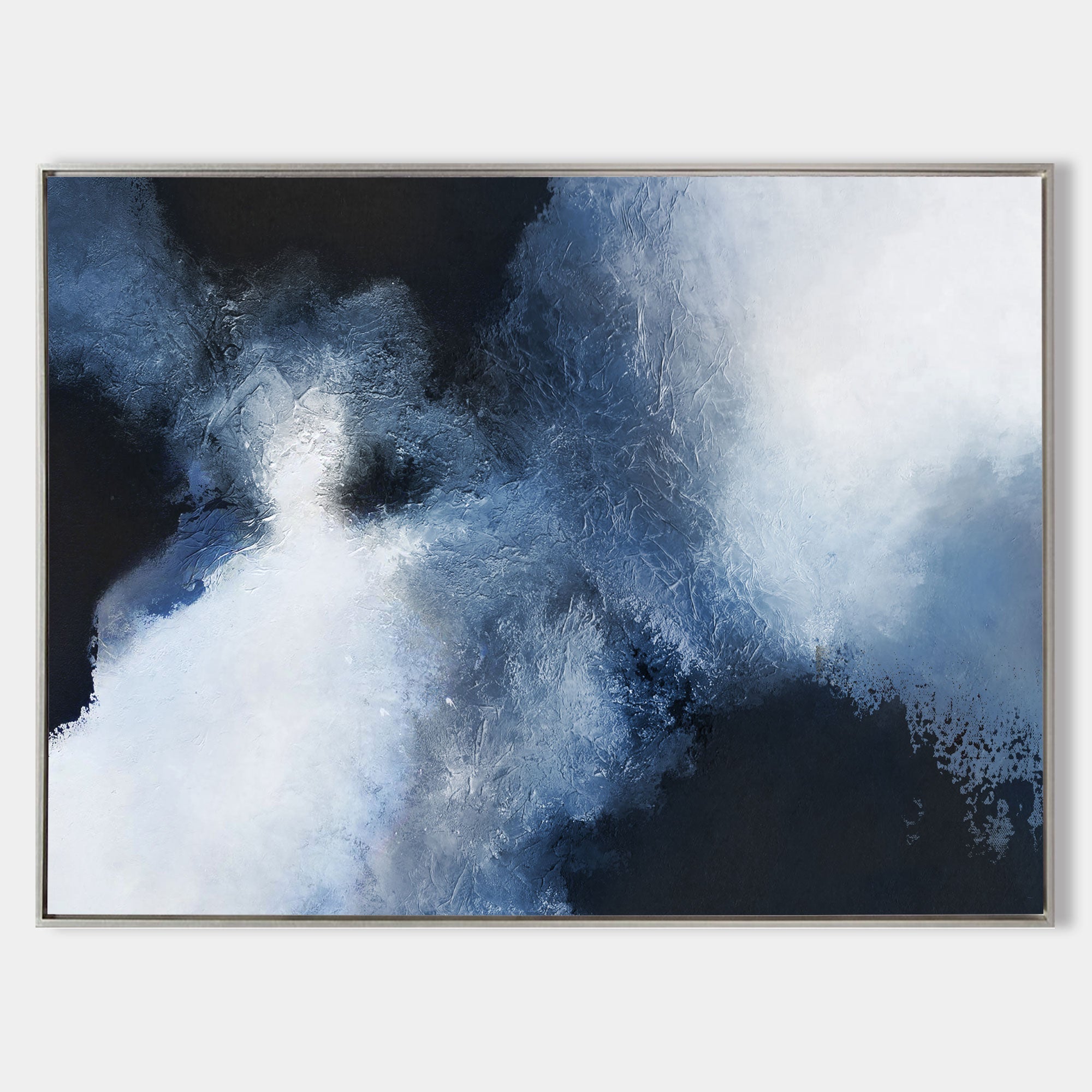 Large BLue Black Abstract Art #ABAH11 – OILSART