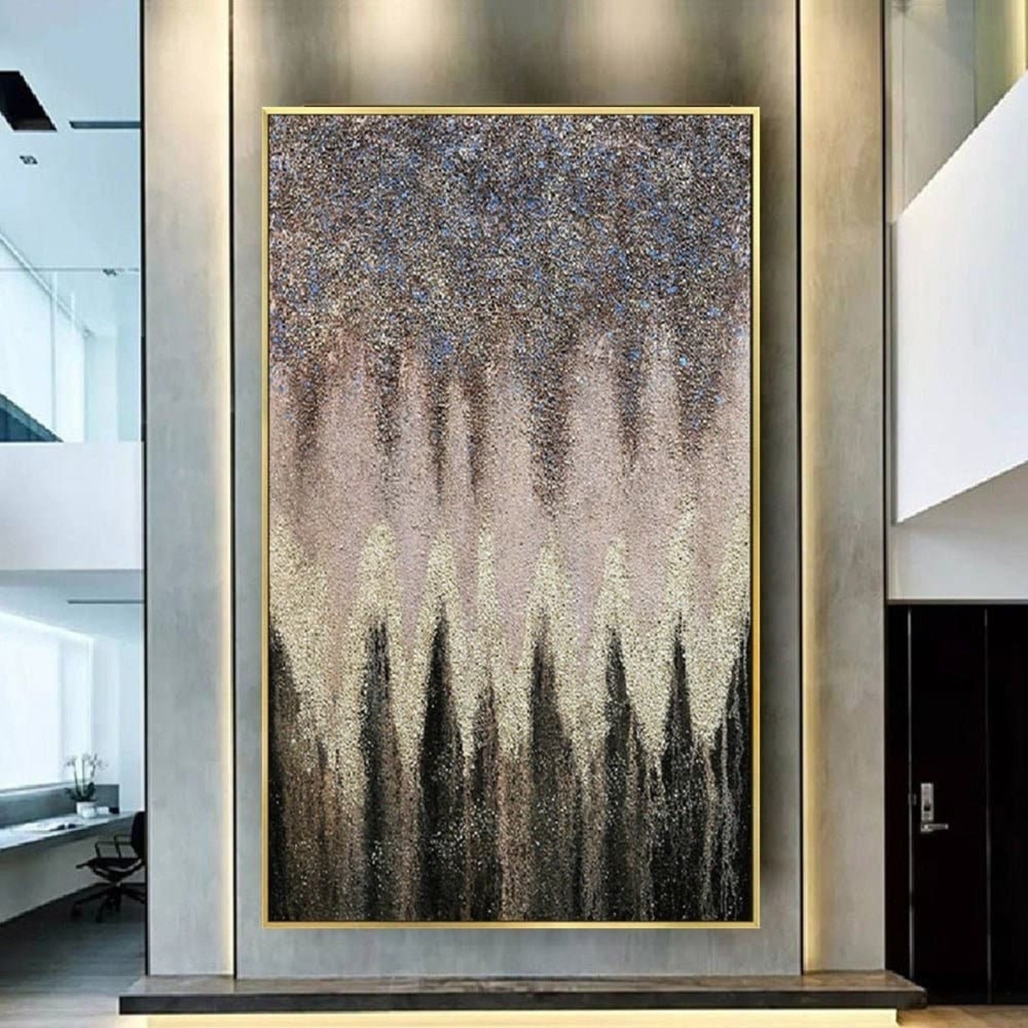 Modern Nordic Thick Scraper Metal Texture Painting – OILSART