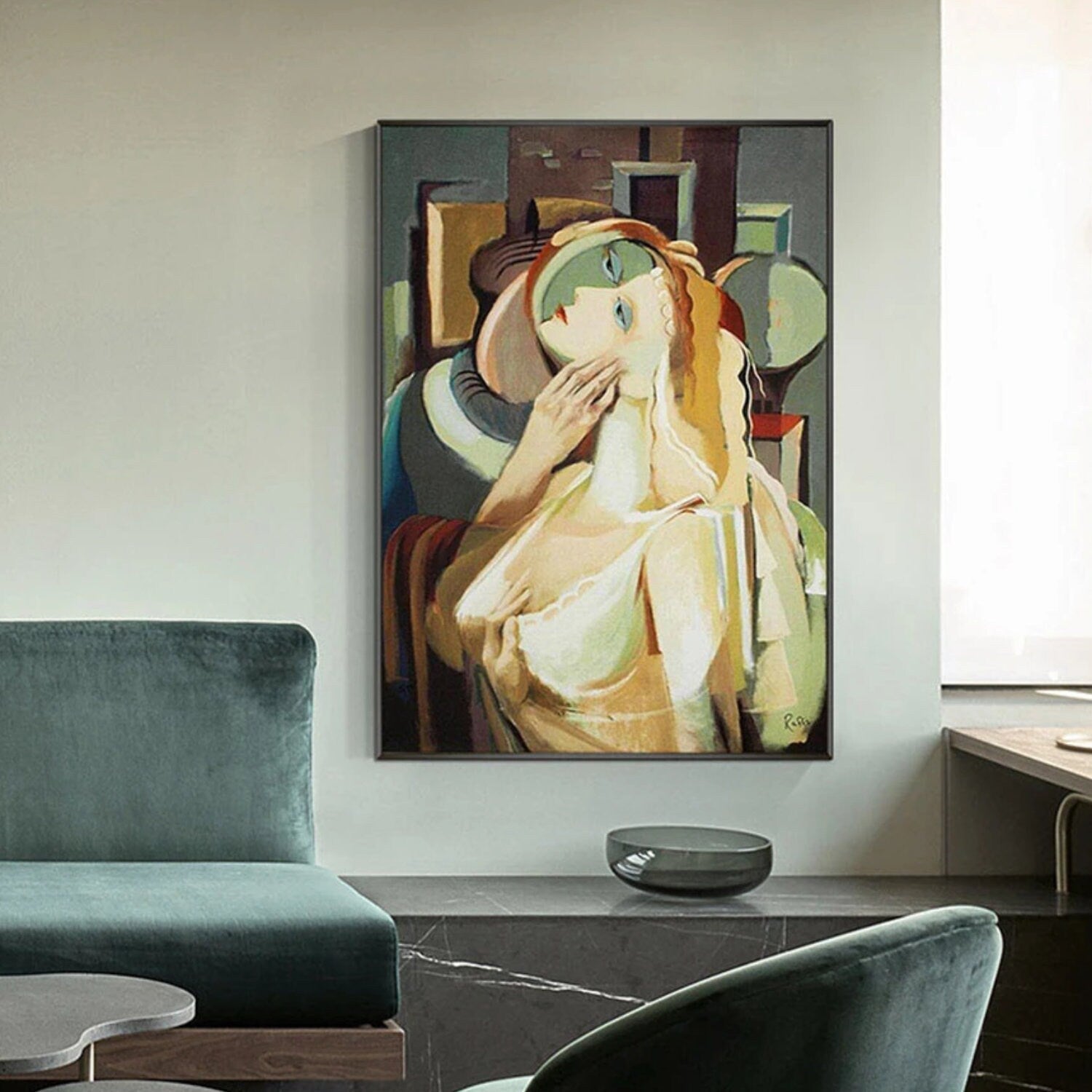 Picasso Neutral Colours Girl 100% Hand Painted Art – OILSART