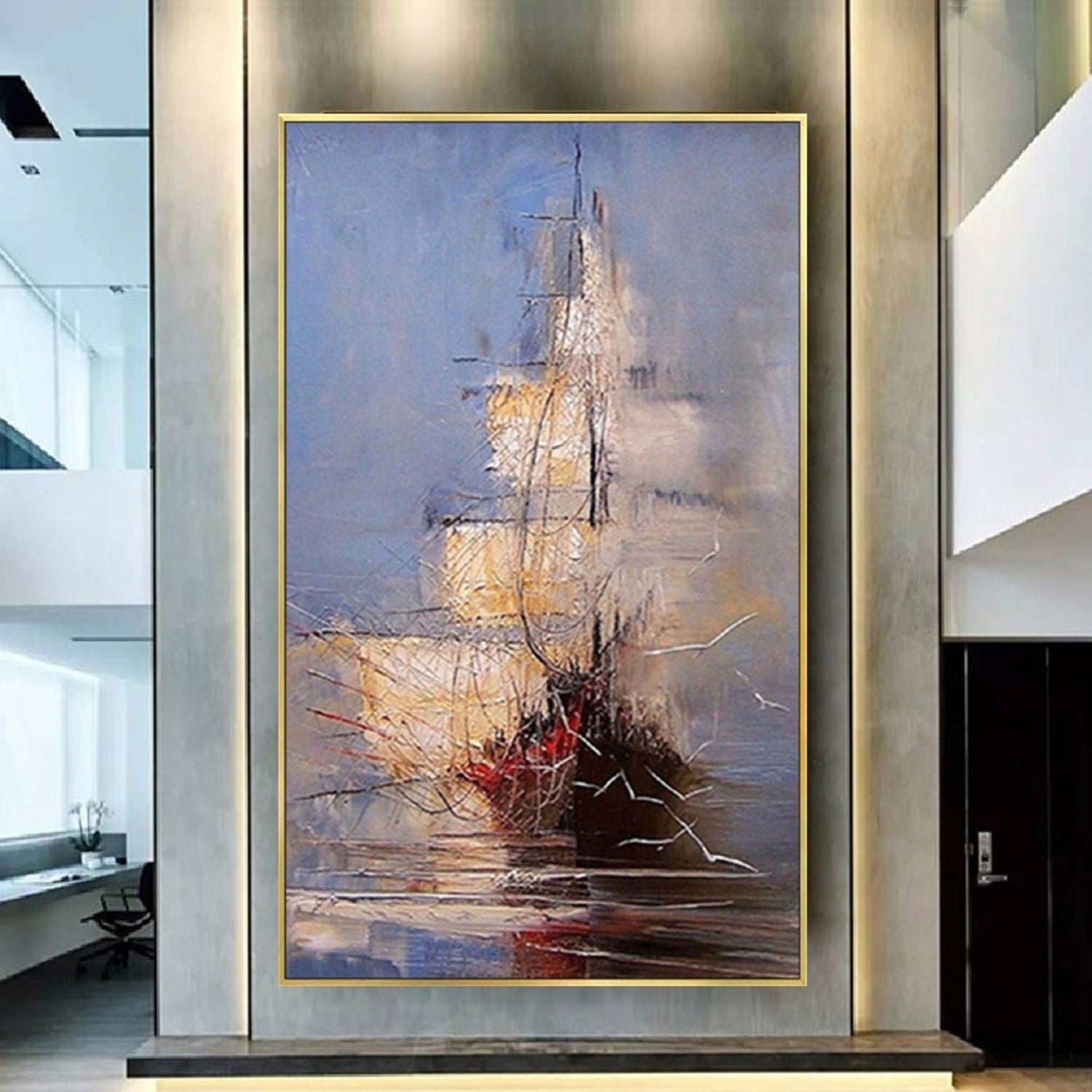Sailing Through Time Vintage Ship Canvas Oil Painting – OILSART
