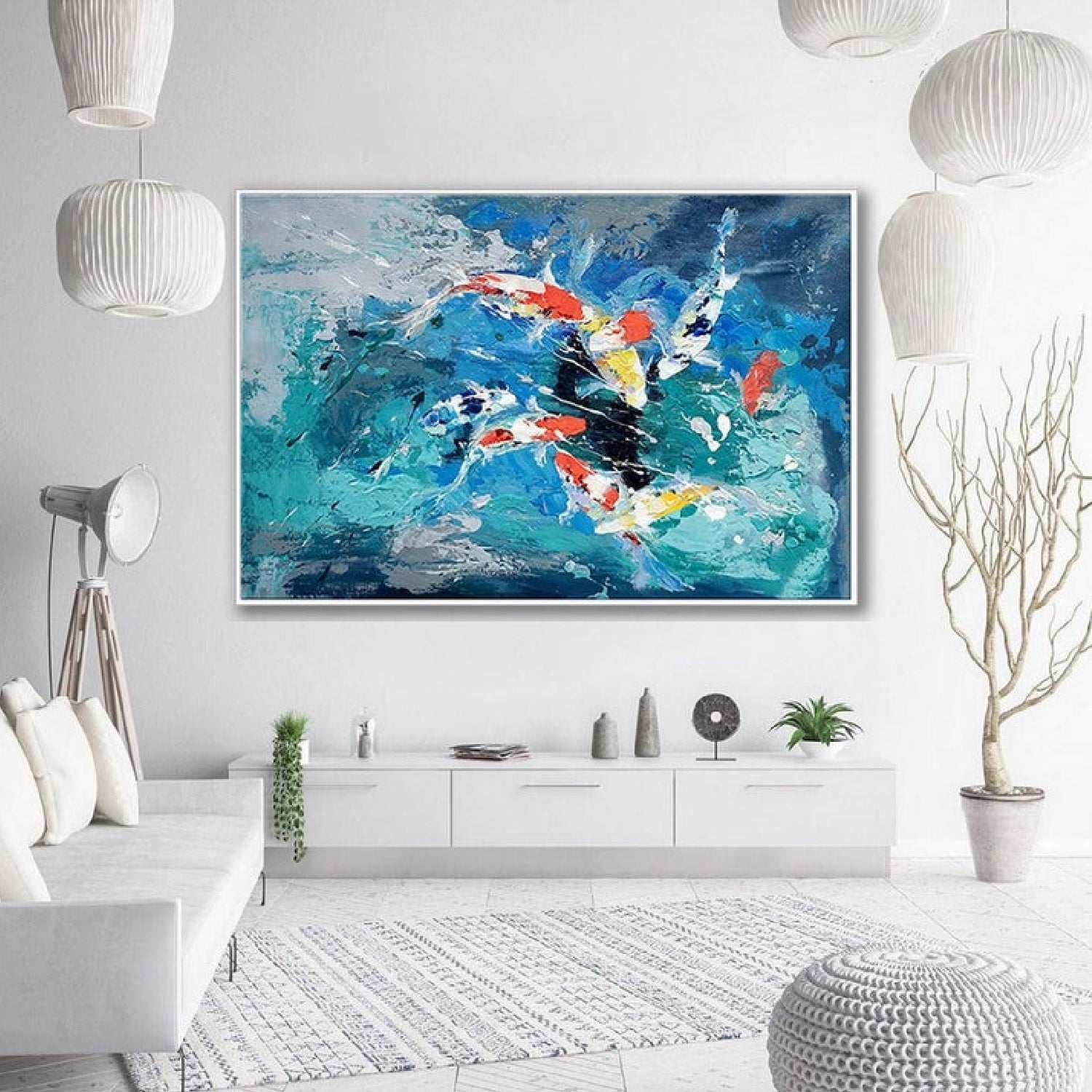 Texture Colourful Underwater Fish Abstract Artwork – OILSART